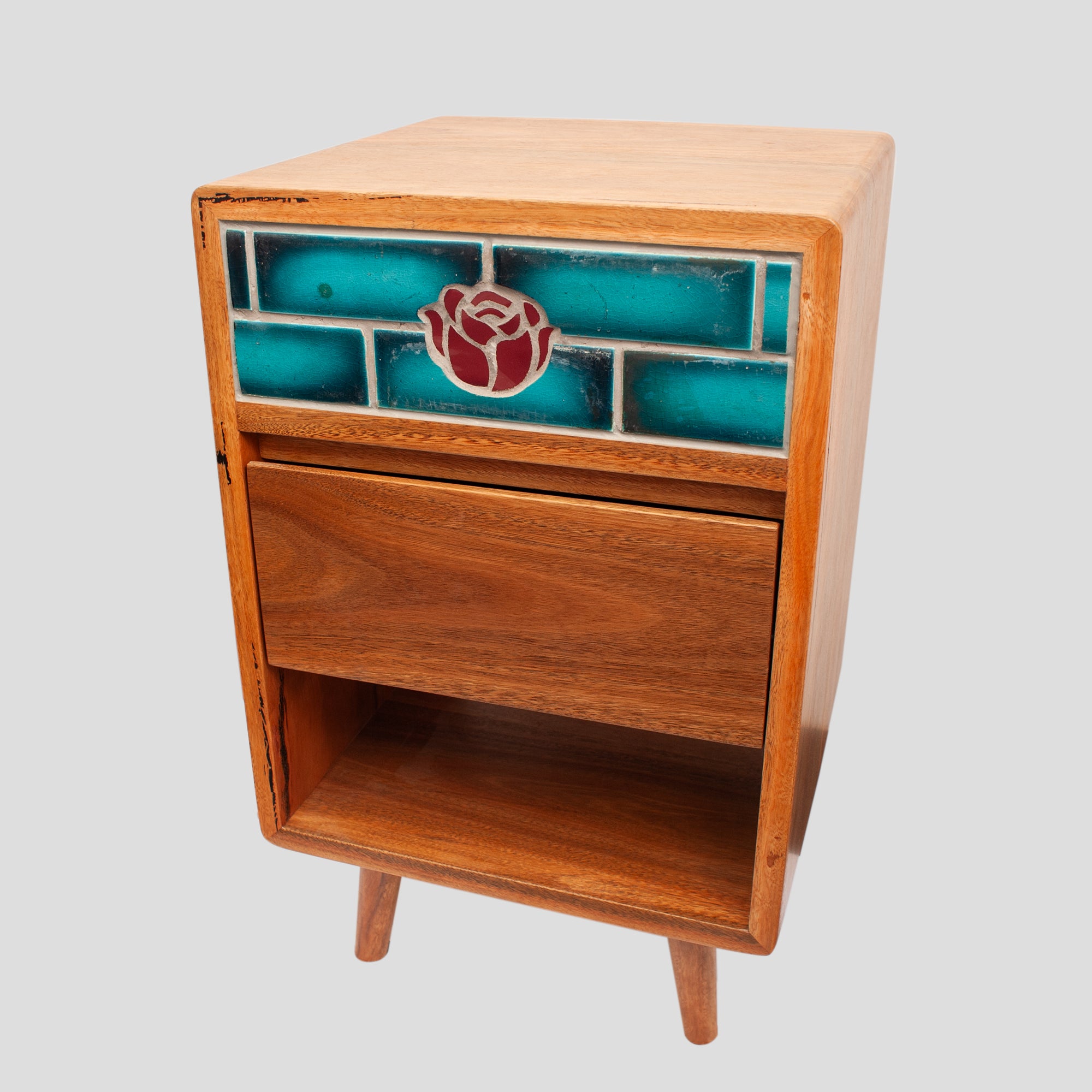 Trad Tiles - "Mid Rose Century Bedsides" (Set of 2) – Pass~Port