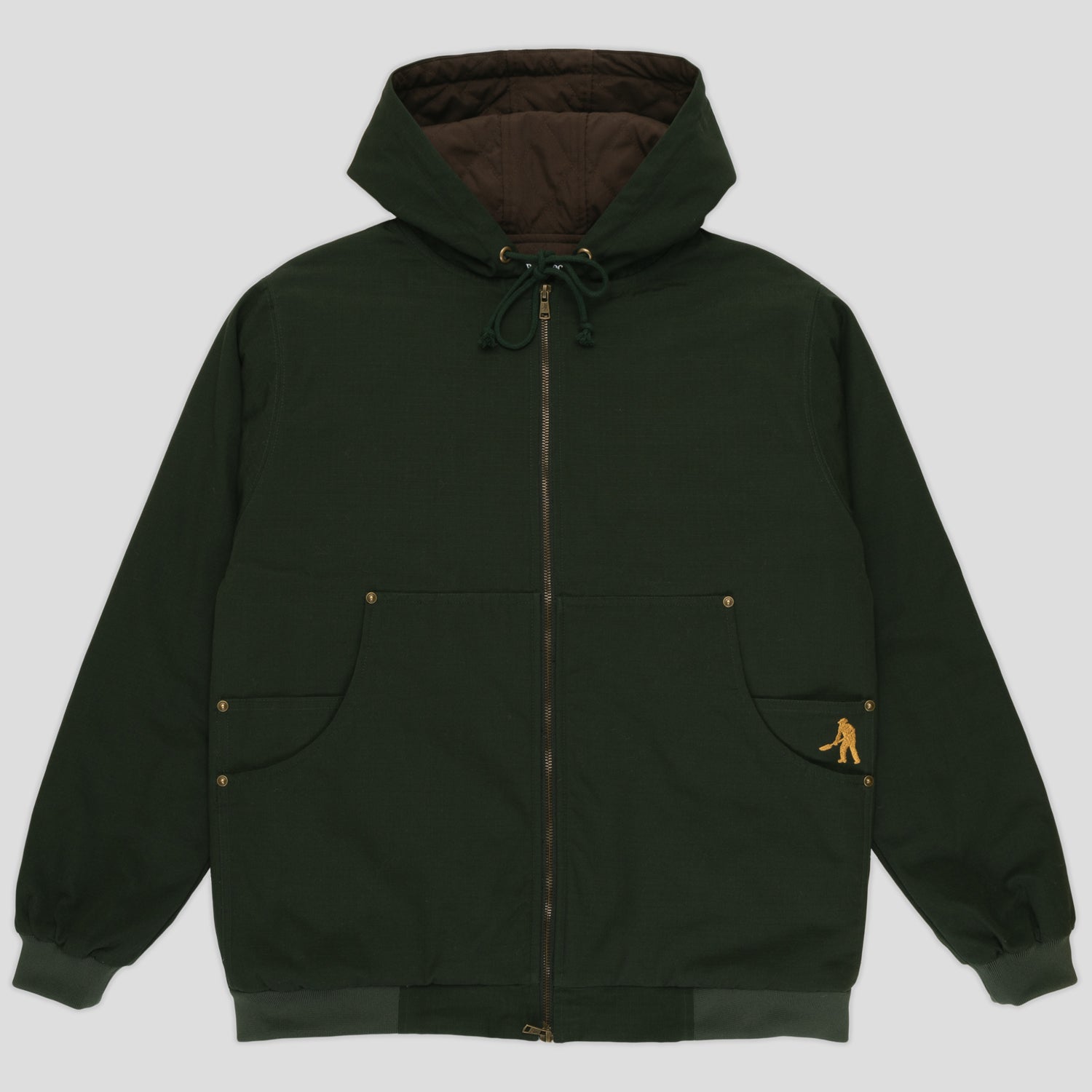 Pass~Port Diggers Club Ripstop Zip Hood - Dark Green